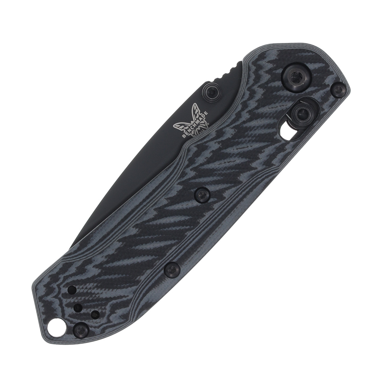 Benchmade Mini Freek AXIS Lock Folding Knife (Black Cerakote M4, Black ...