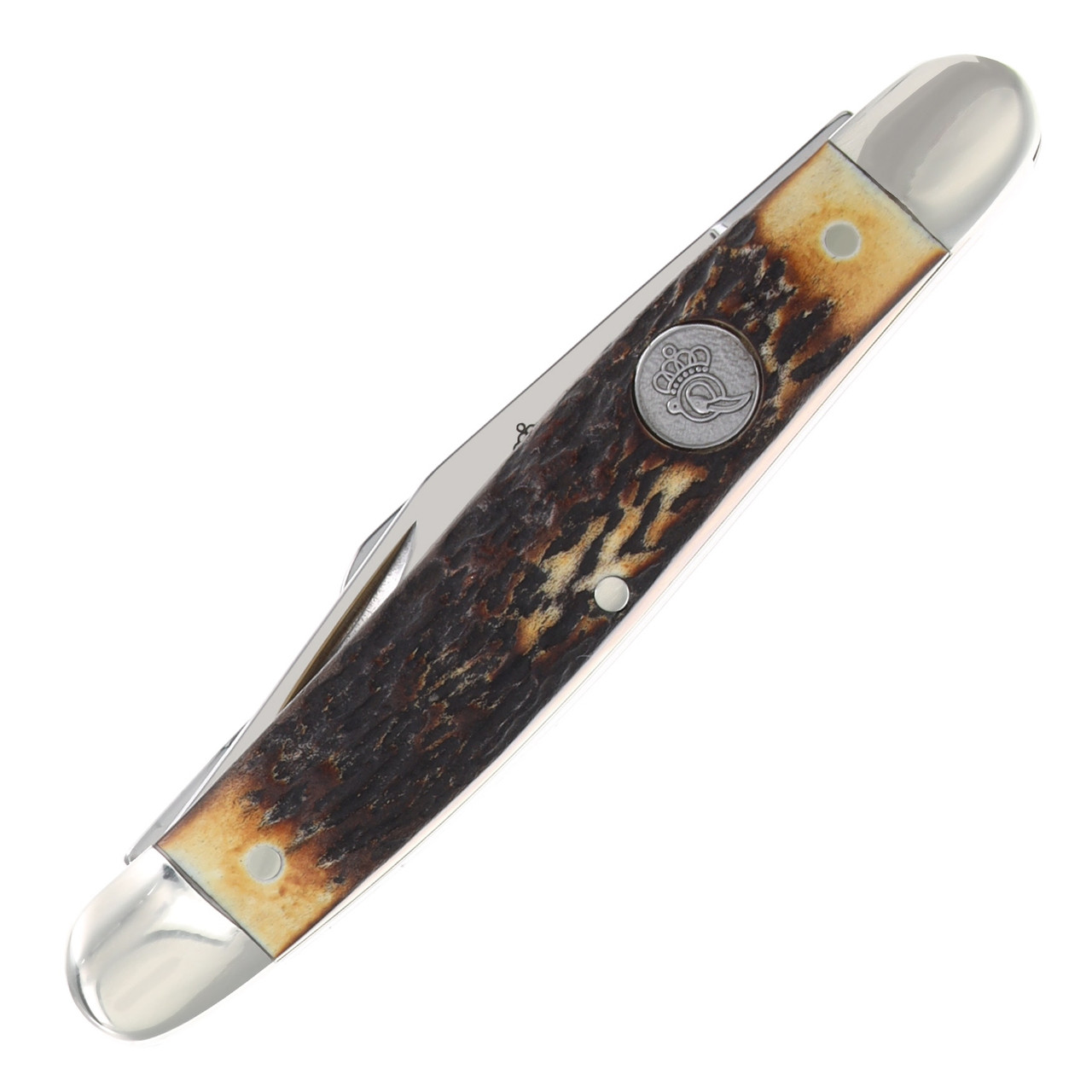 Queen Cutlery American-Made Genuine Stag Stockman Folding Knife