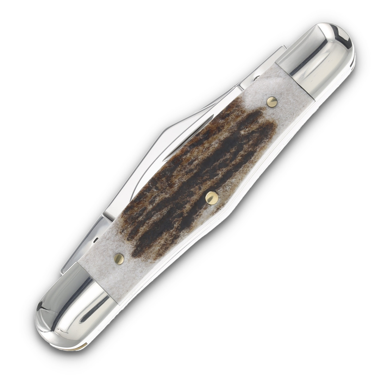 Hen & Rooster 3 Blade Whittler Deer Stag - Smoky Mountain Knife Works