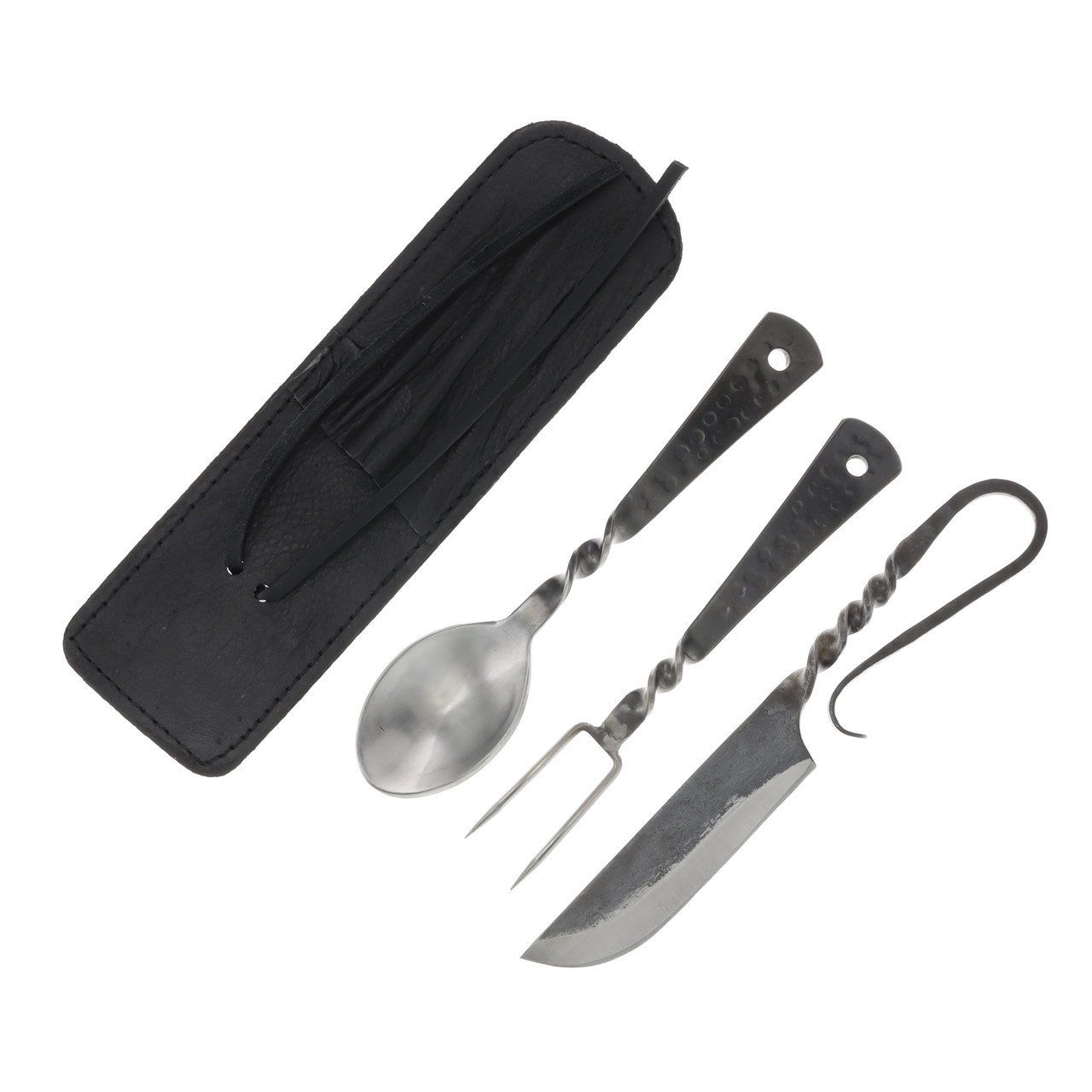 Rite Edge 3 PC Medieval Flat Utensil Set - Carbon Steel