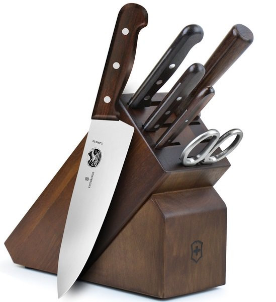 Victorinox 7 Piece Kitchen Block Set Rosewood - Smoky Mountain Knife Works