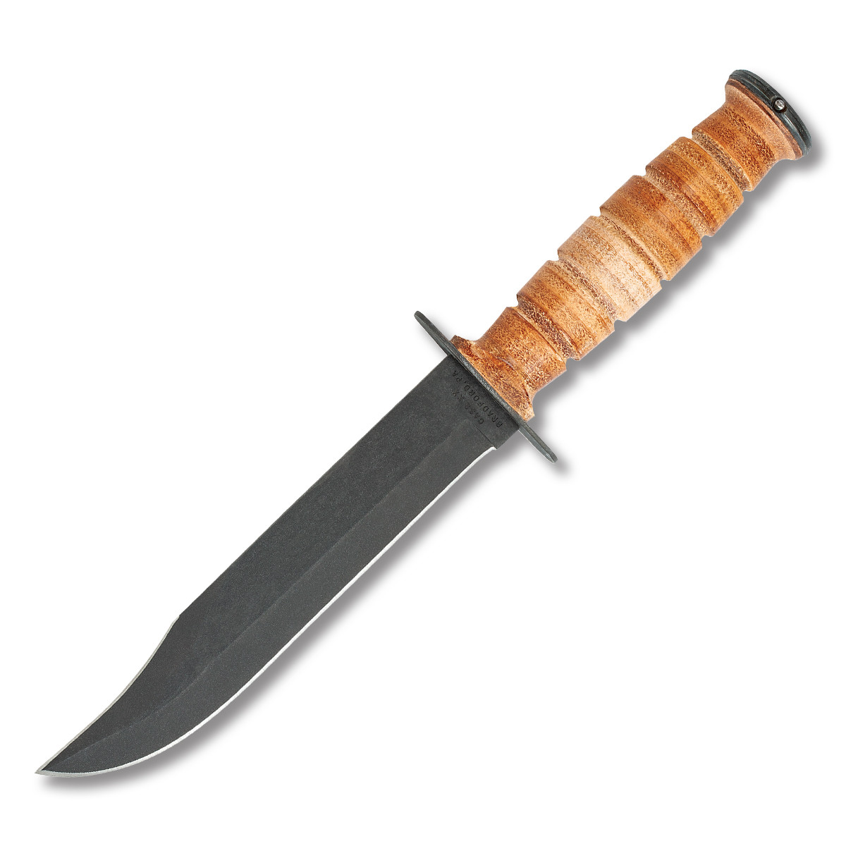 Case Grooved Leather USMC Bowie Knife CA334 - Smoky Mountain Knife Works