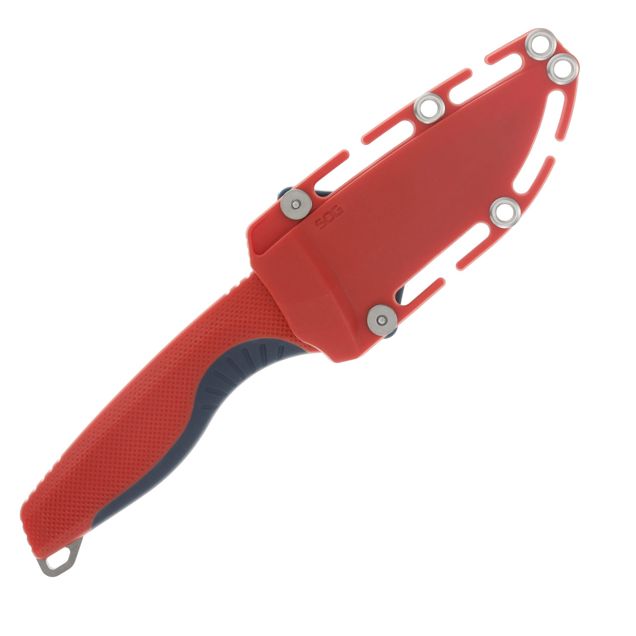 SOG Knives Aegis FX Fixed Blade Rescue Red and Indigo 3.7in Drop Point ...