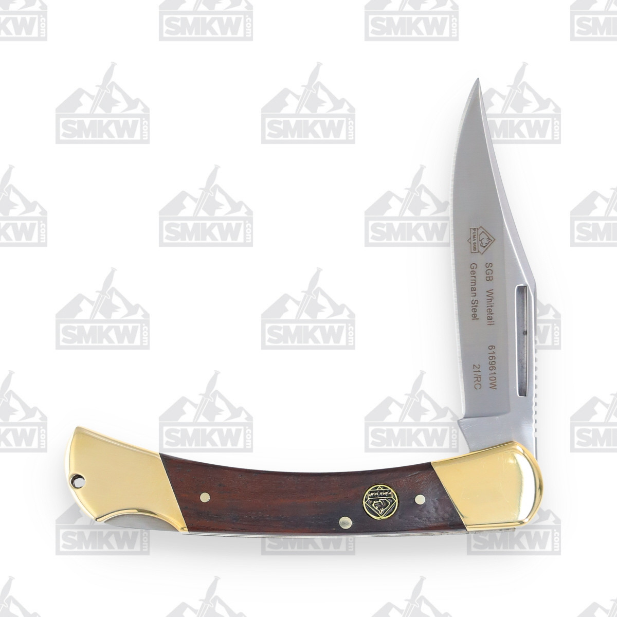 Puma SGB Whitetail Folding Knife 3.1in Plain Edge Jacaranda Wood