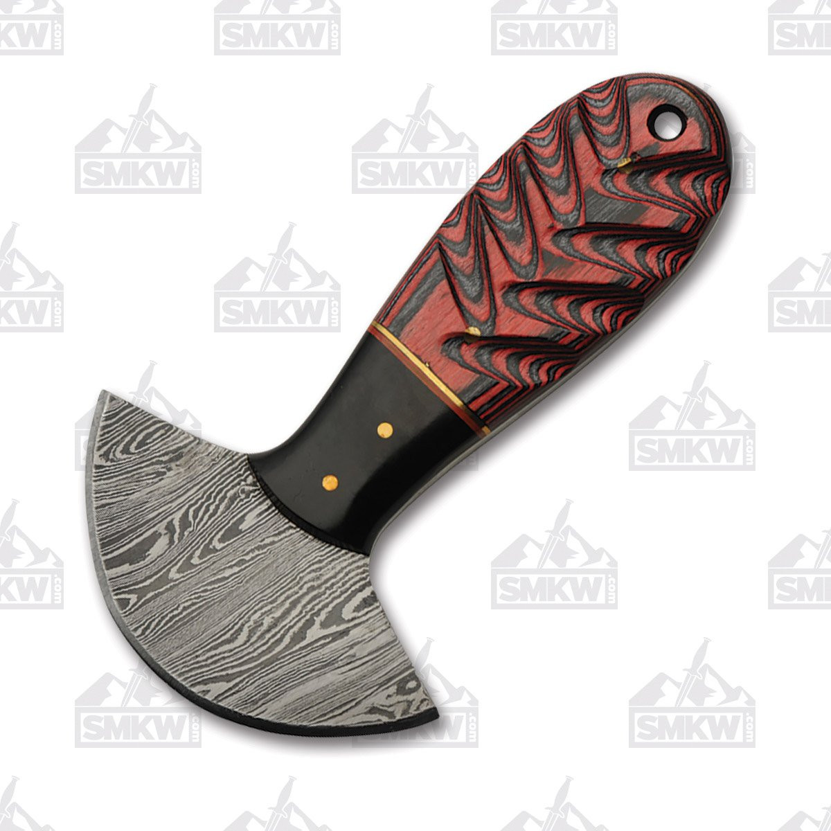 5" Red Colorwood Cutter Fixed Blade Knife - Smoky Mountain Knife Works