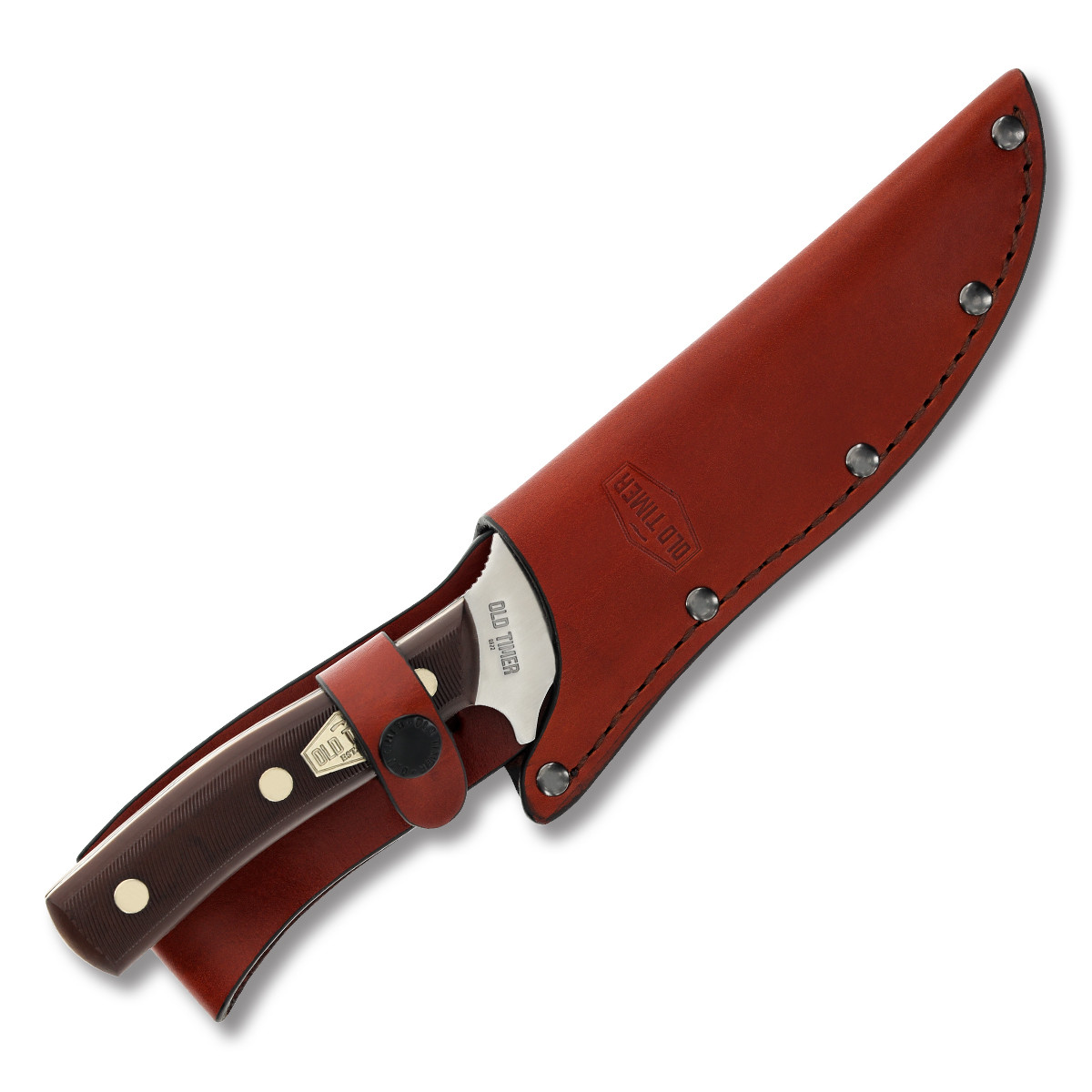 Old Timer Brown Sawcut Deerslayer Fixed Blade Knife - Smoky Mountain ...