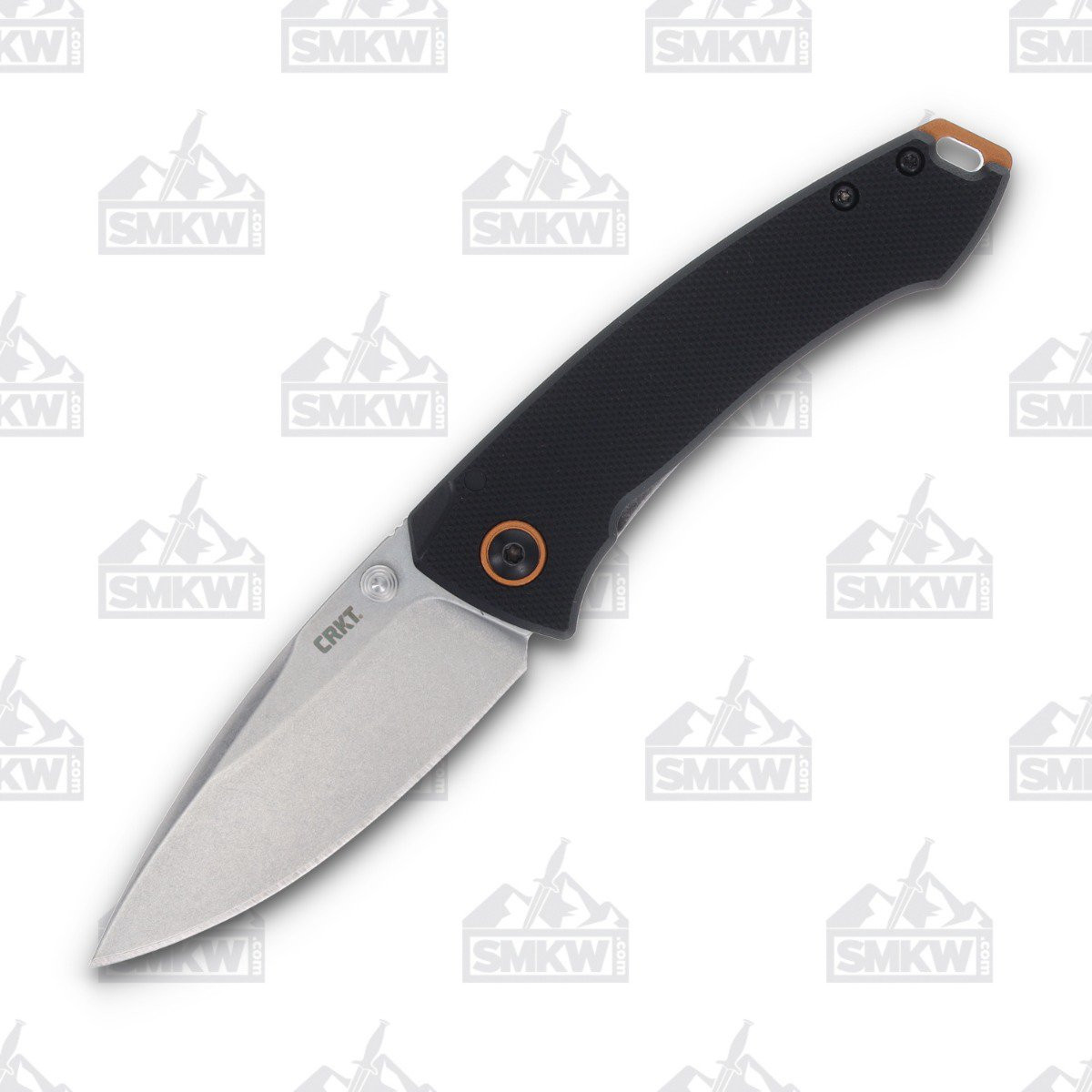 CRKT Tuna Compact 2.73 Inch Plain Stonewash Drop Point Blade