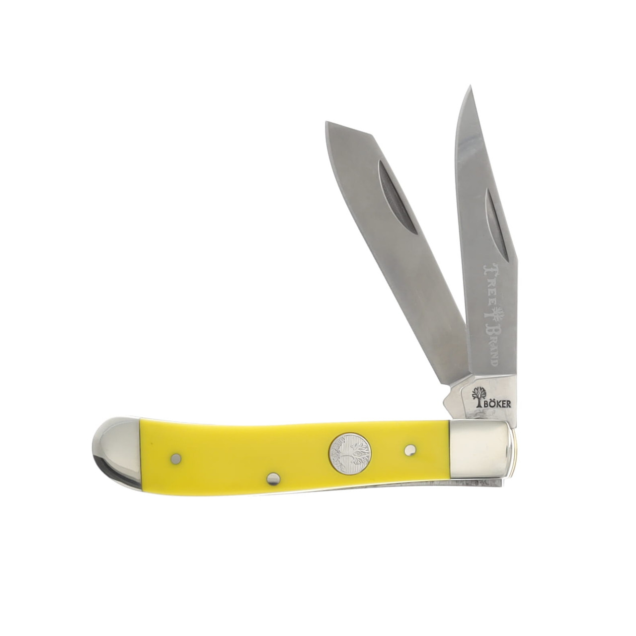 Boker Mini Trapper Traditional Series 2.0 Folding Knife Yellow Delrin ...