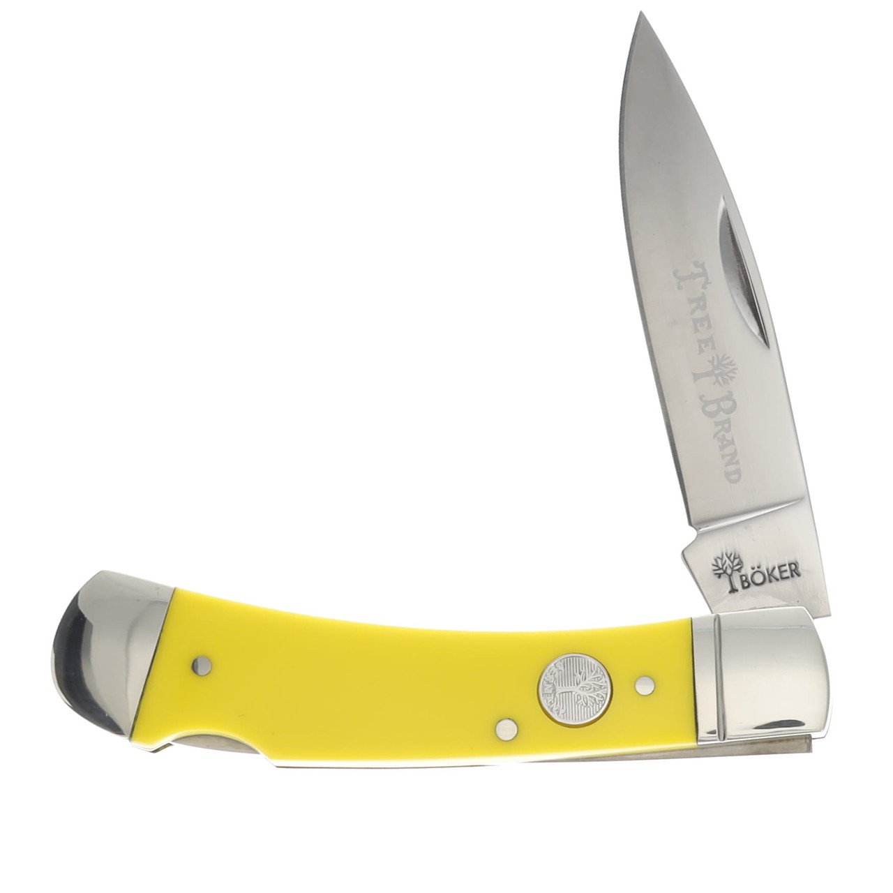 Boker Traditional Series 2.0 Yellow 2.95in Plain Uncoated Drop Point
