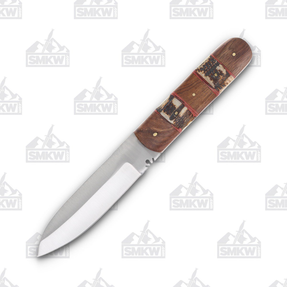Classic Fixed Blade Hunters Patch Stag and Wood Knife - Smoky Mountain ...