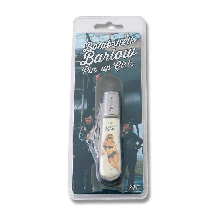 Novelty Knife Company Black Bikini Bombshell Barlow Folding Knife NV316 ...