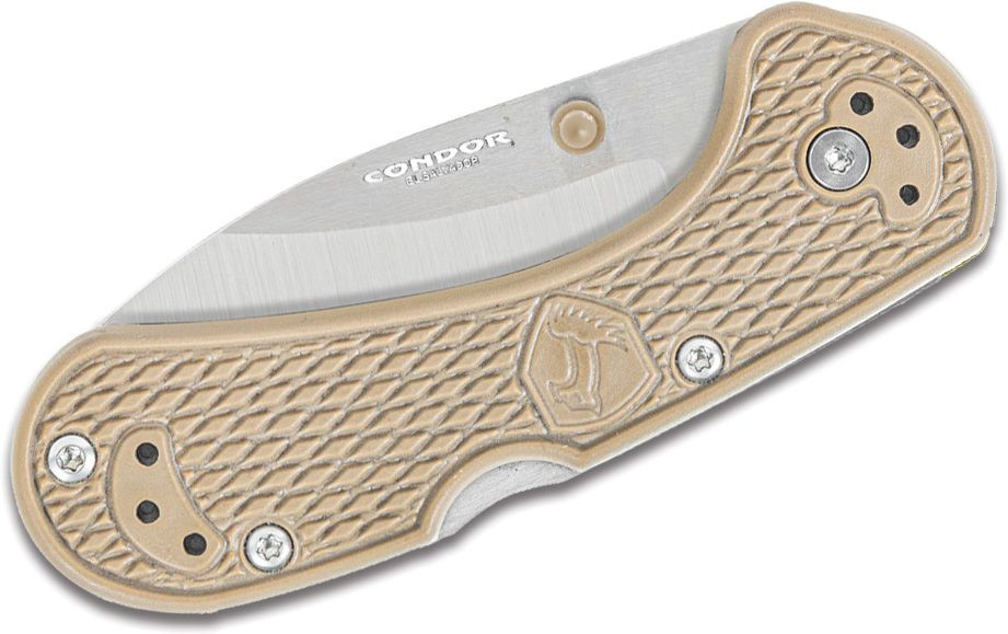 Condor Cadejo Drop Point Folder Sandvik 14C28N Zytel Desert Tan