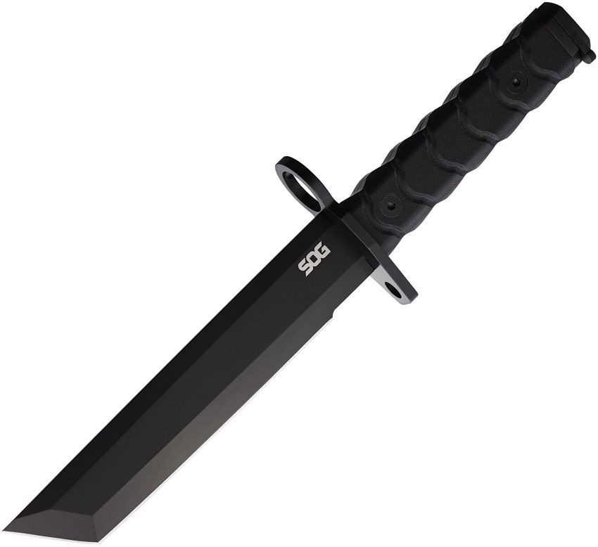 SOG Bayonet FIxed Blade Knife 7.1in Plain Edge G10 Handle PVD Blade