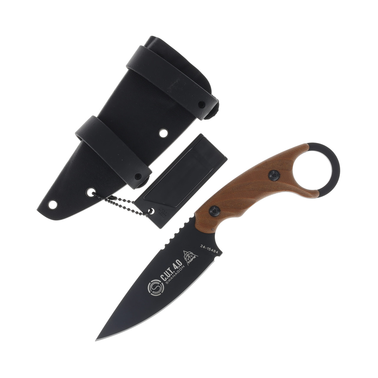 TOPS CUT 4.0 Fixed Blade Knife Tan Micarta TPCUT40 - Smoky Mountain ...