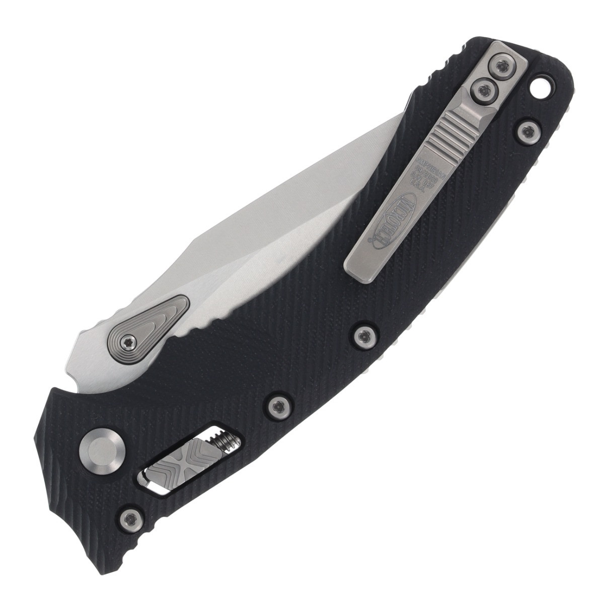 Microtech Amphibian RAM-LOK Folding Knife (M390MK Fluted Black G-10 ...