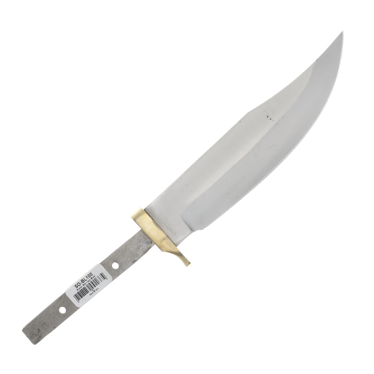 6.75in Clip Point Skinner Knife Blade Blank with Brass Guard