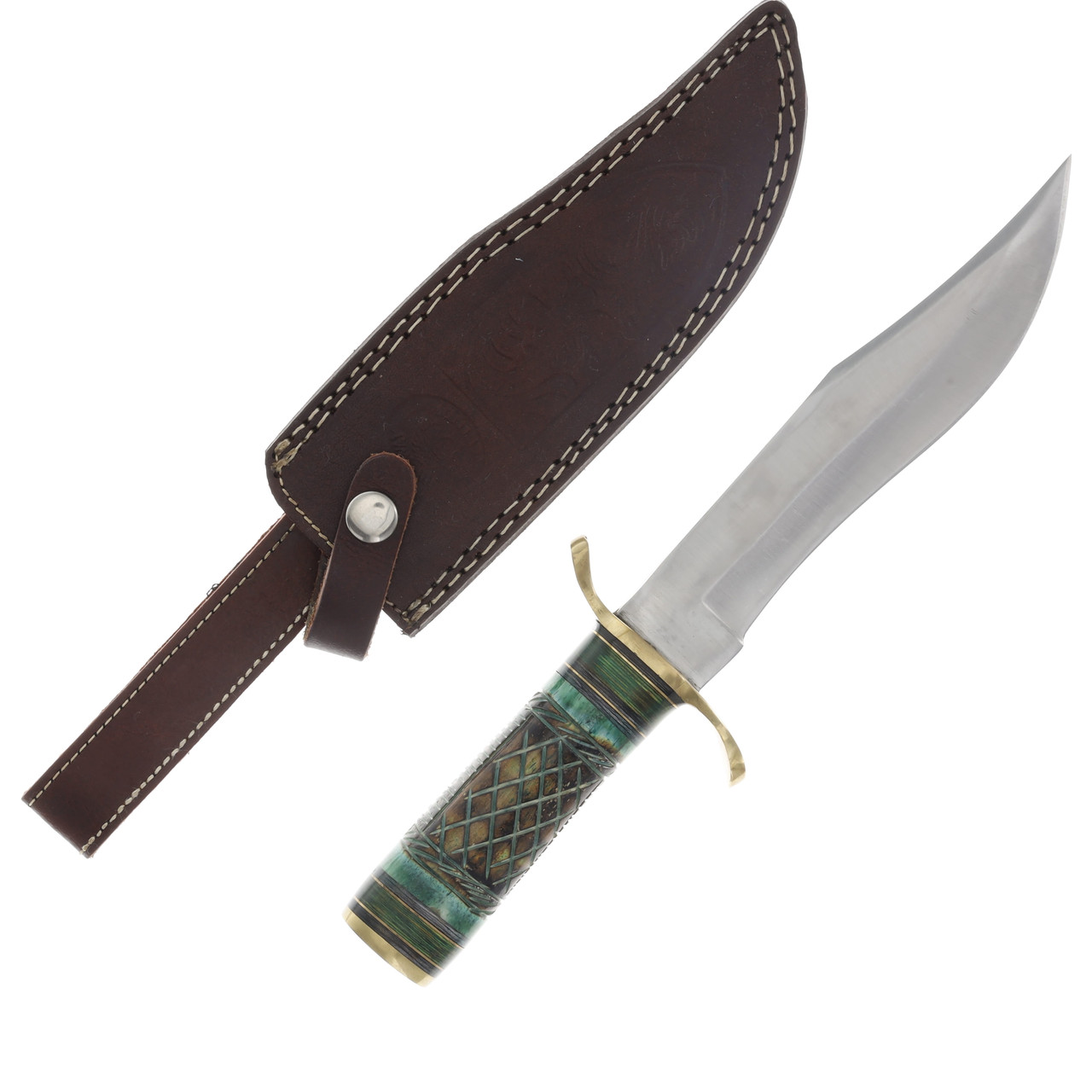 Frost Chipaway Cutlery Clip Point Hunter Carved Bone FRCW4000BRB ...