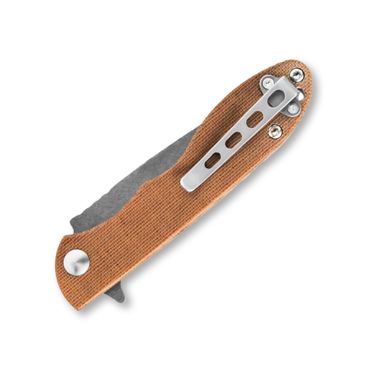 TOPS Mini Scandi MSF 4.0 Folding Knife N690Co Brown Canvas Micarta