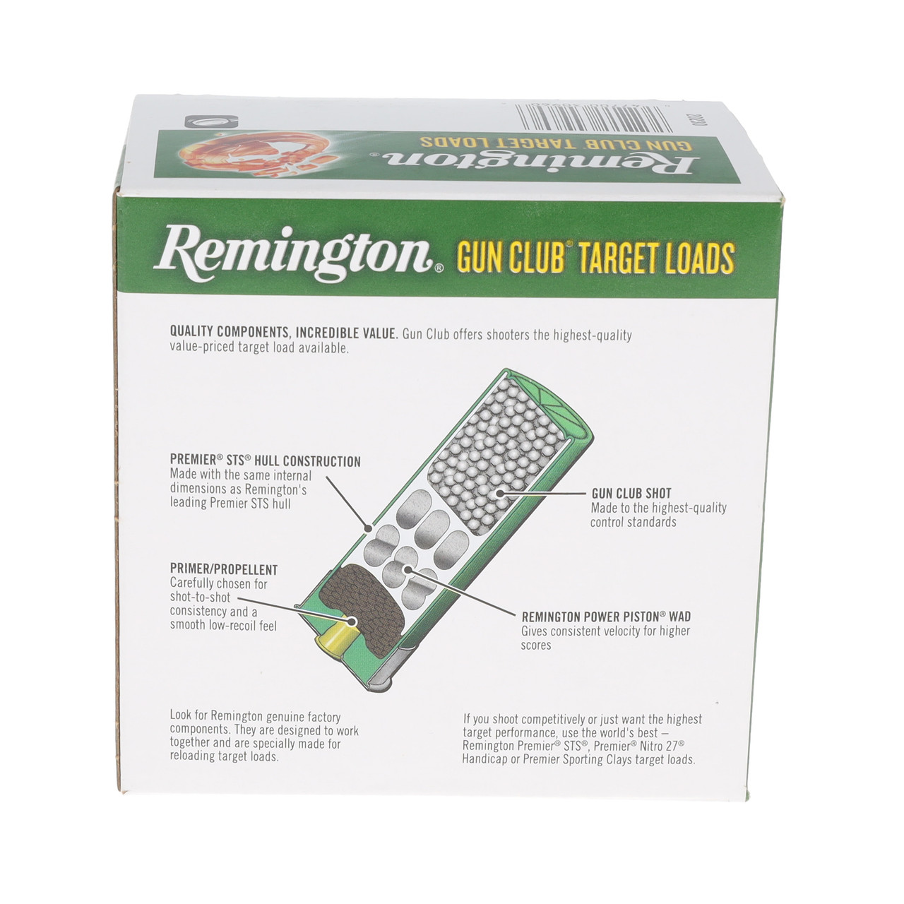 Remington Gun Club Target Loads 12 Gauge Shotgun 2.75in 25 Rounds ...