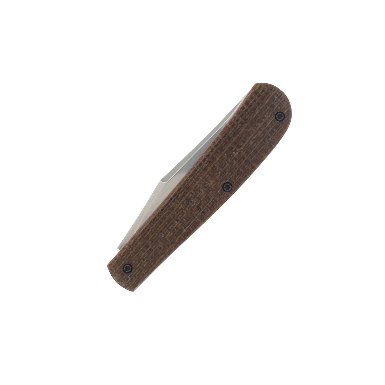 Queen USA Magnacut Mountain Man Trapper Natural Burlap Micarta with ...