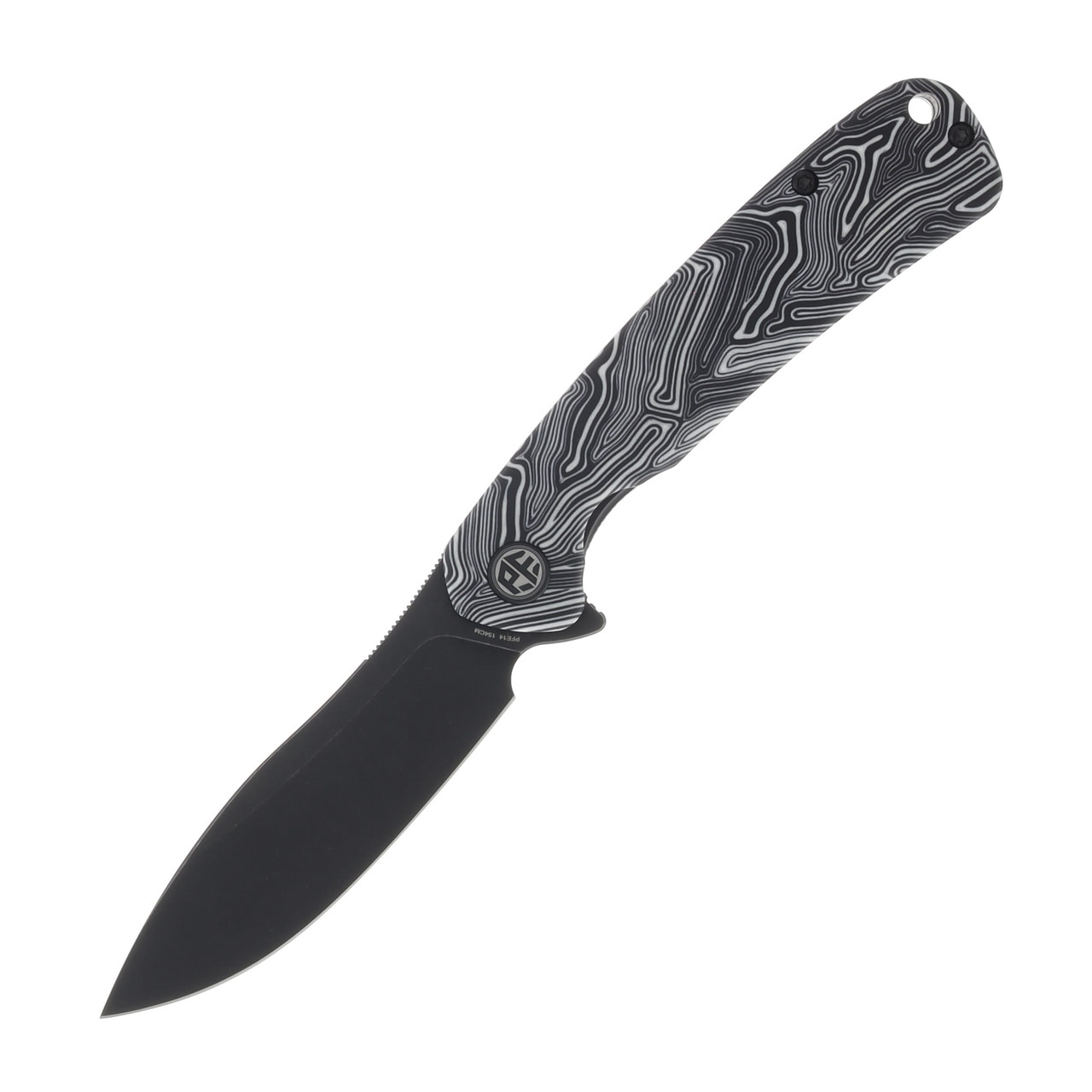 PETRIFIED FISH Rogue Linerlock Flipper Black Stonewashed 154CM Drop ...