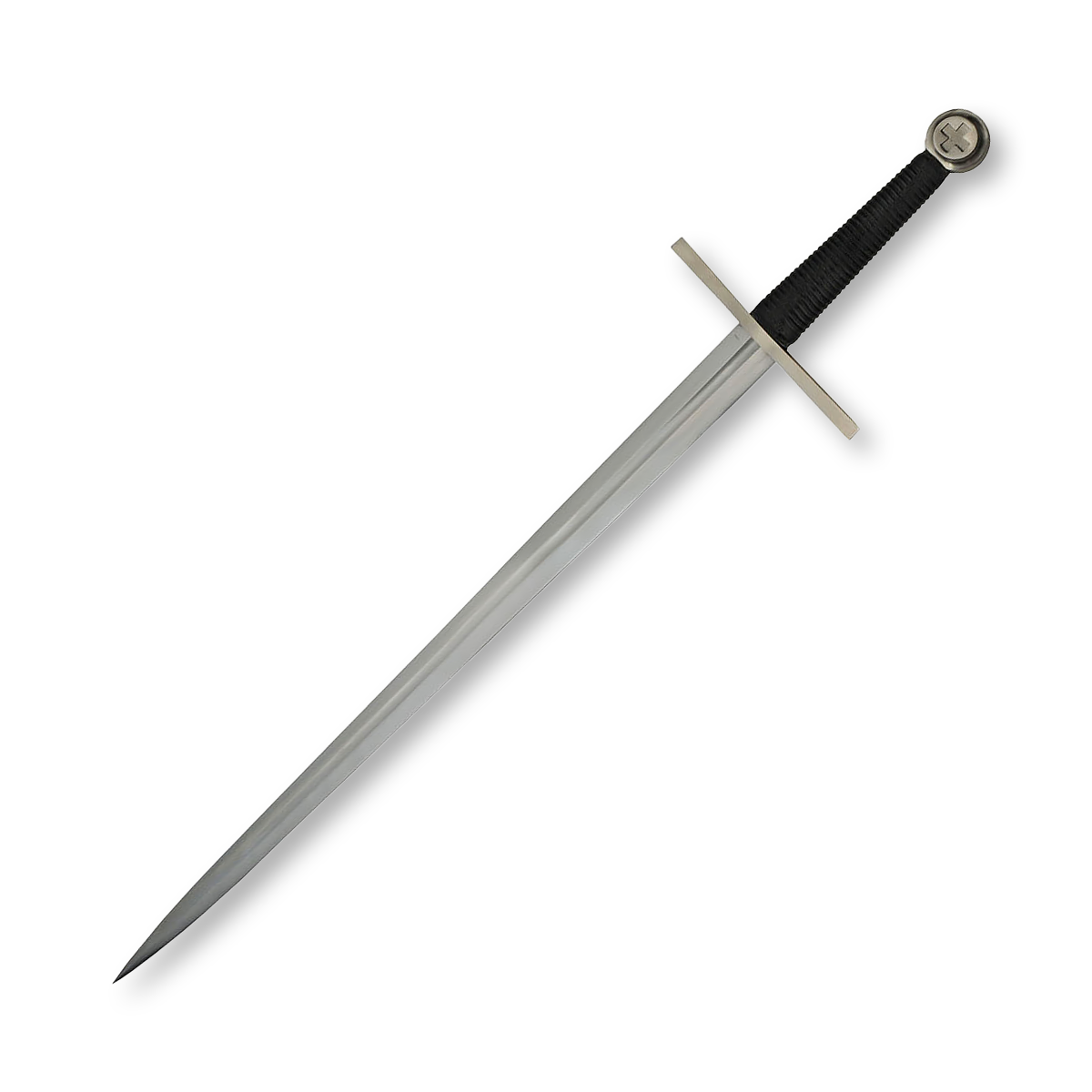 Battle Tested 41in Broad Battle Sword Black Handle Plain Blade BT2707 ...