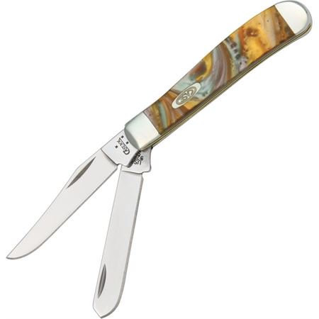 Case Abalone Corelon Mini Trapper Folding Knife CA9207AB - Smoky ...