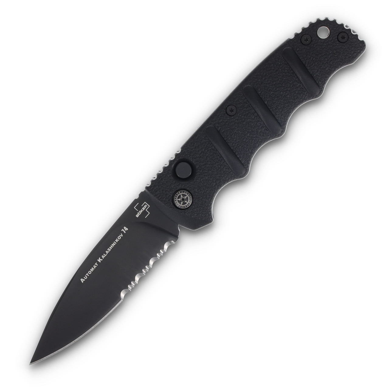 Boker Plus KALS74 Automatic Knife Black - 3.35in Drop Point S/E ...