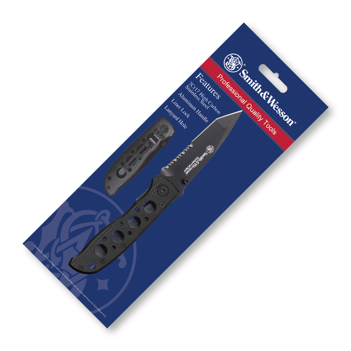 Smith & Wesson Extreme Ops Black 3.2in Partially Serrated Tanto Blade ...