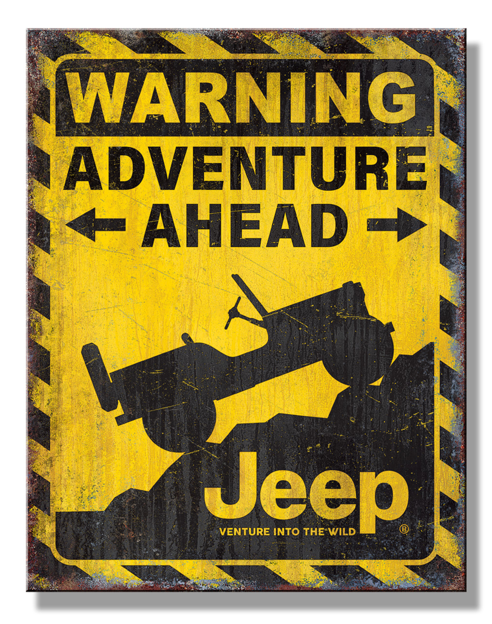 Desperate Enterprises JEEP Adventure Ahead Tin Sign SG2809 - Smoky ...