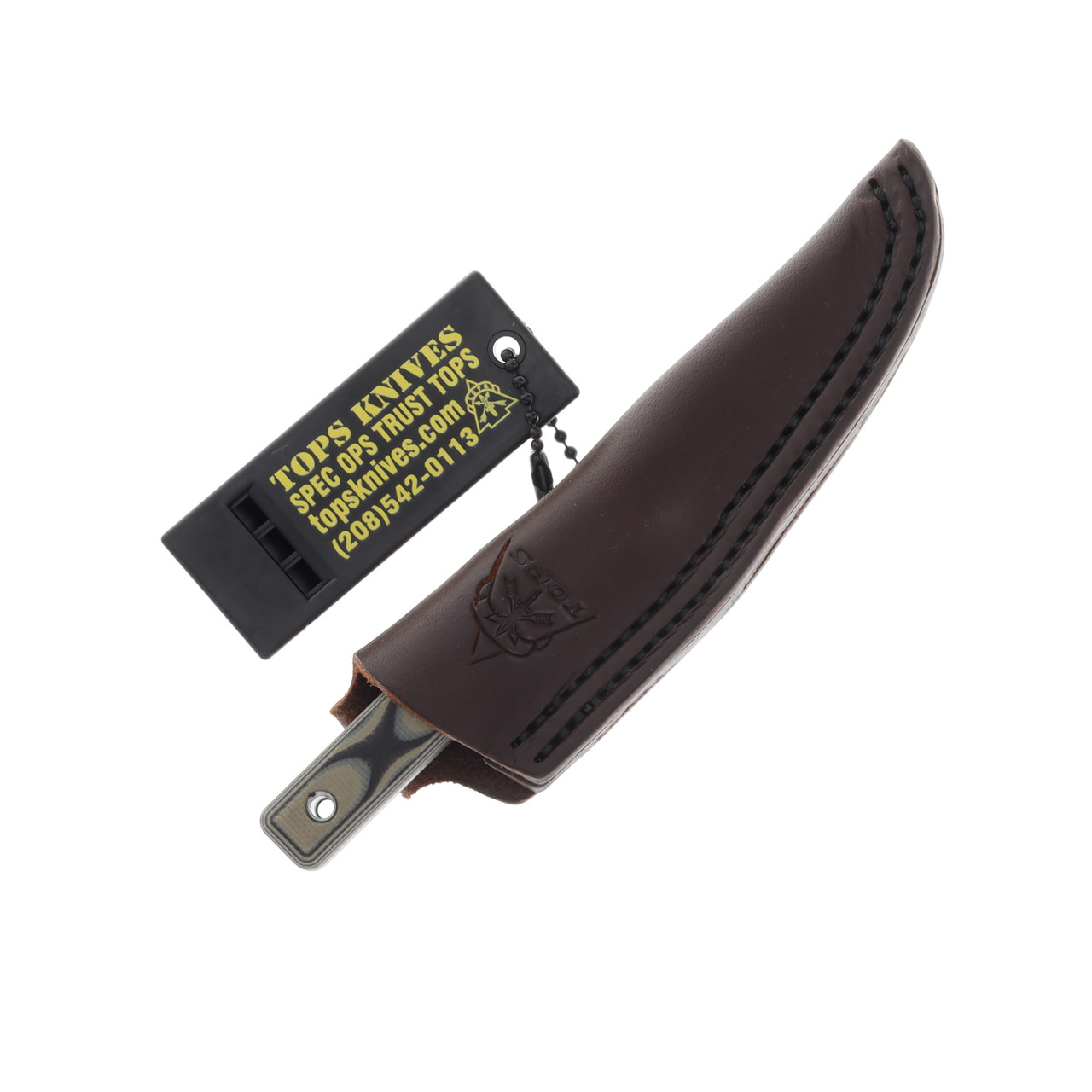 TOPS Wood Nymph Fixed Blade Knife 2.25 Inch Plain Tumbled Drop Point