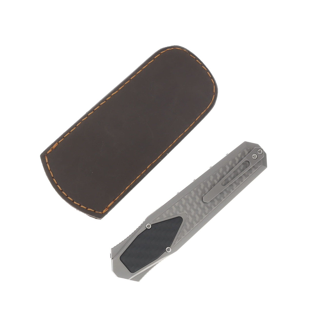 Remette Knives RT Swordfish Gray Titanium Handle With Black Carbon ...