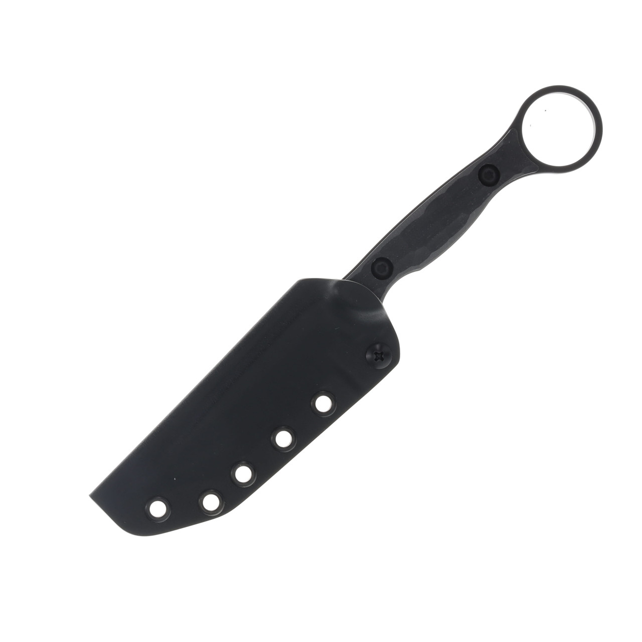 TOOR Knives Serpent T Fixed Blade Knife 3.75in Plain Socom Black Tanto