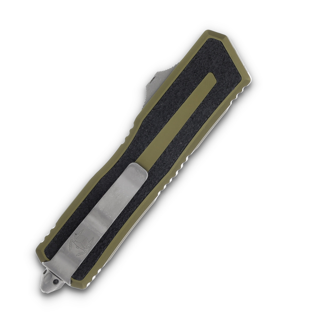 Microtech Scarab II Gen III OTF Knife OD Green 3.88in Apocalyptic Tanto ...
