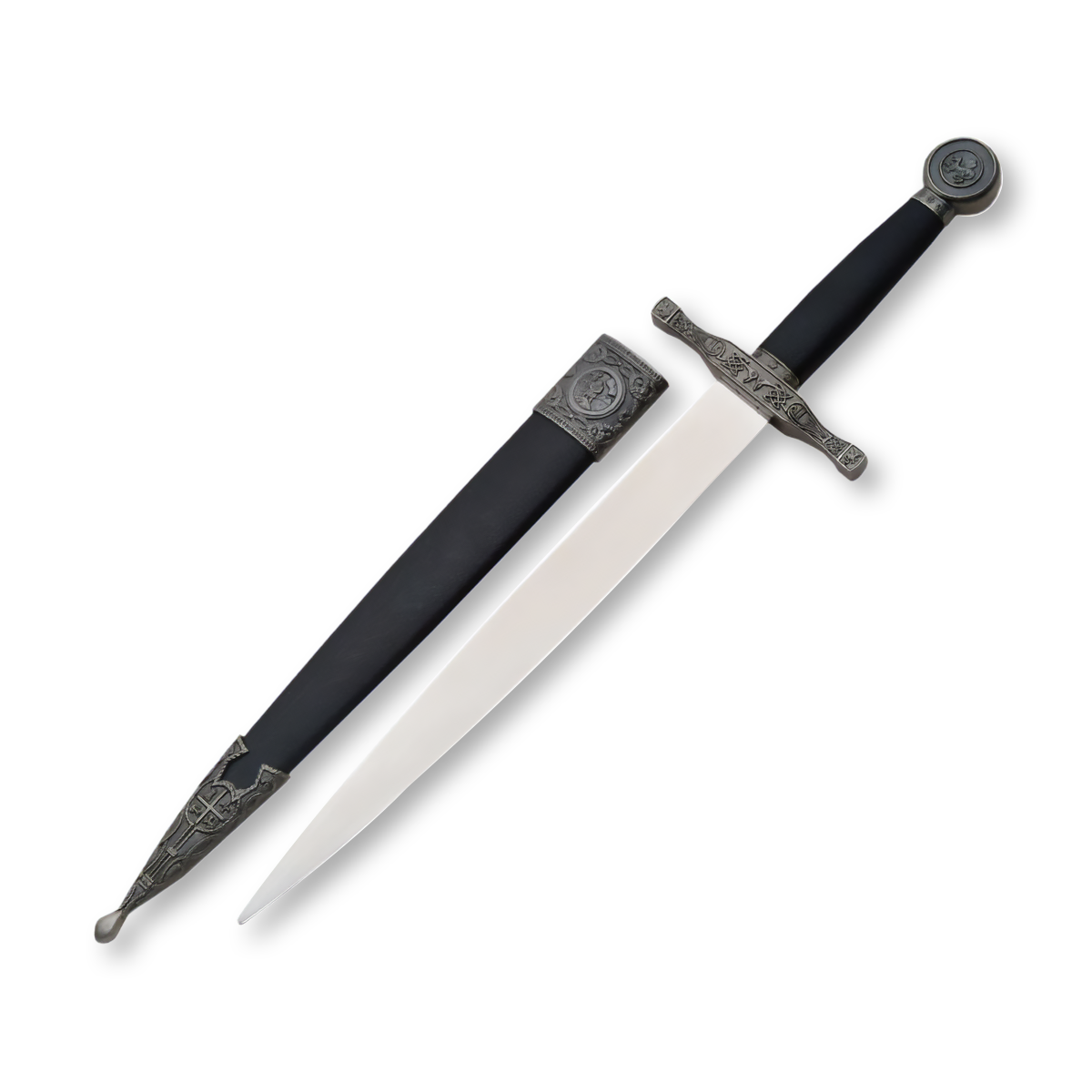 Fancy Medieval Dagger with Faux Leather Sheath - Smoky Mountain Knife Works