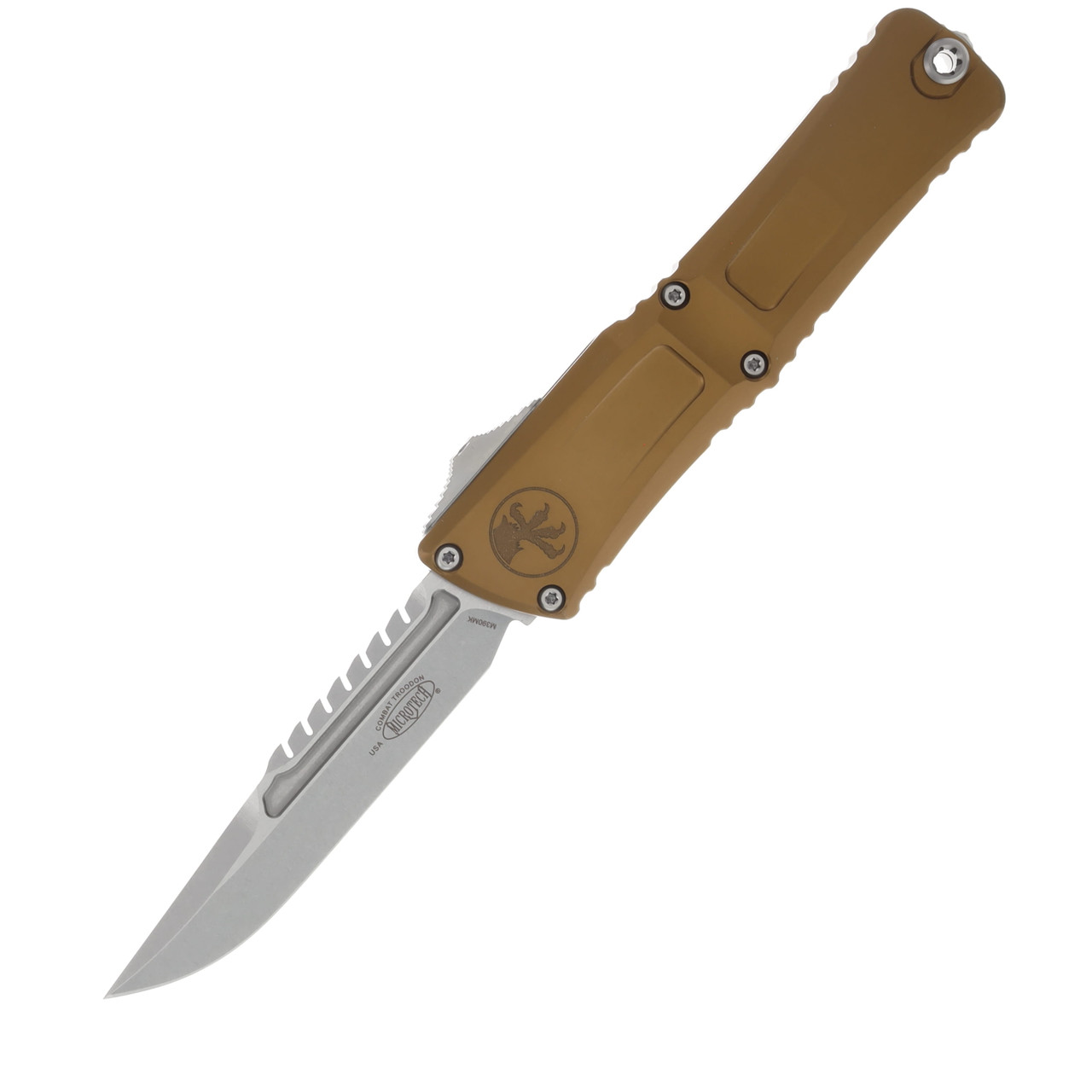Microtech Combat Troodon Interceptor Gen III SS OTF Tan 4.0in Stonewash ...