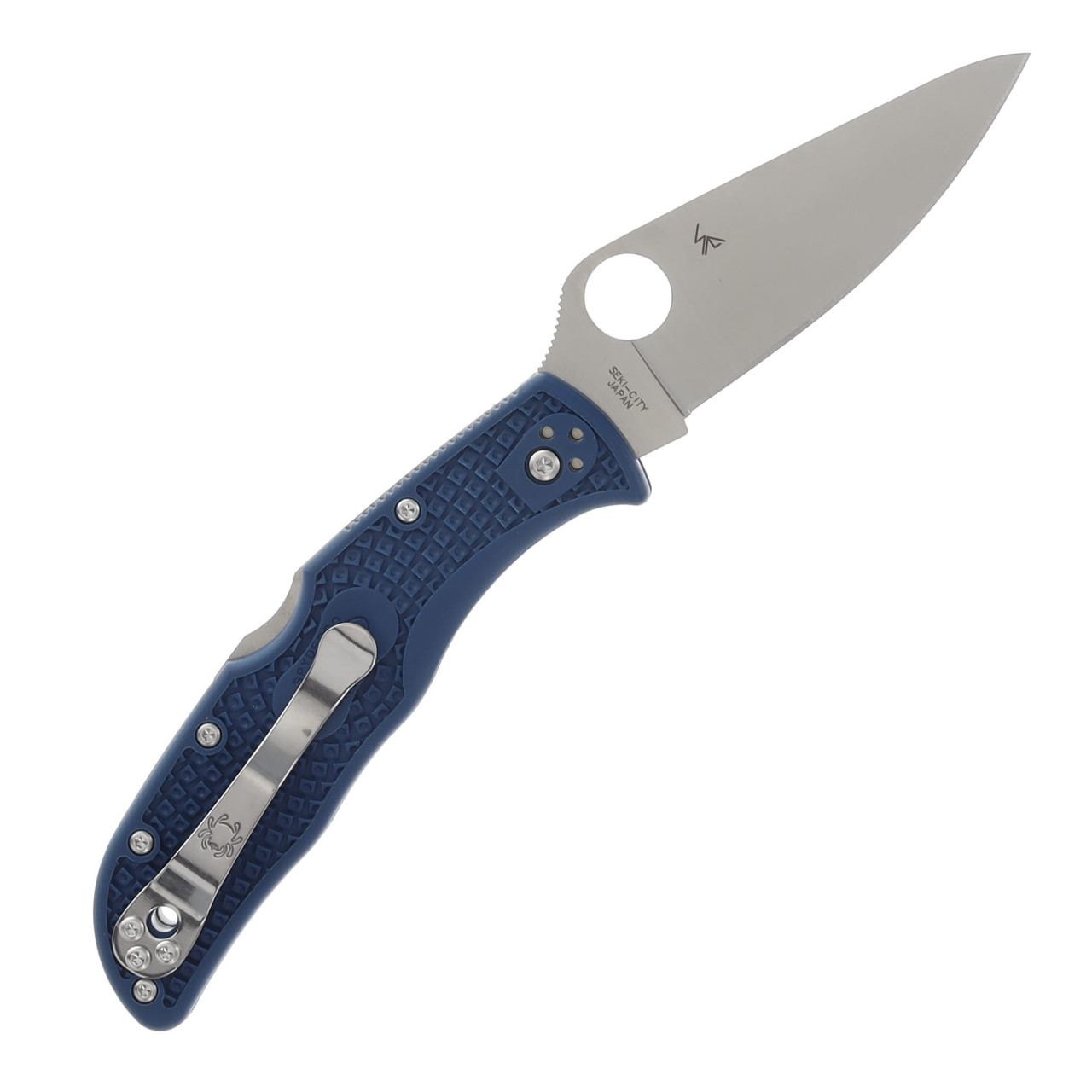Spyderco Police 4 Lightweight Cobalt Blue 4.38in Plain Satin Clip Point