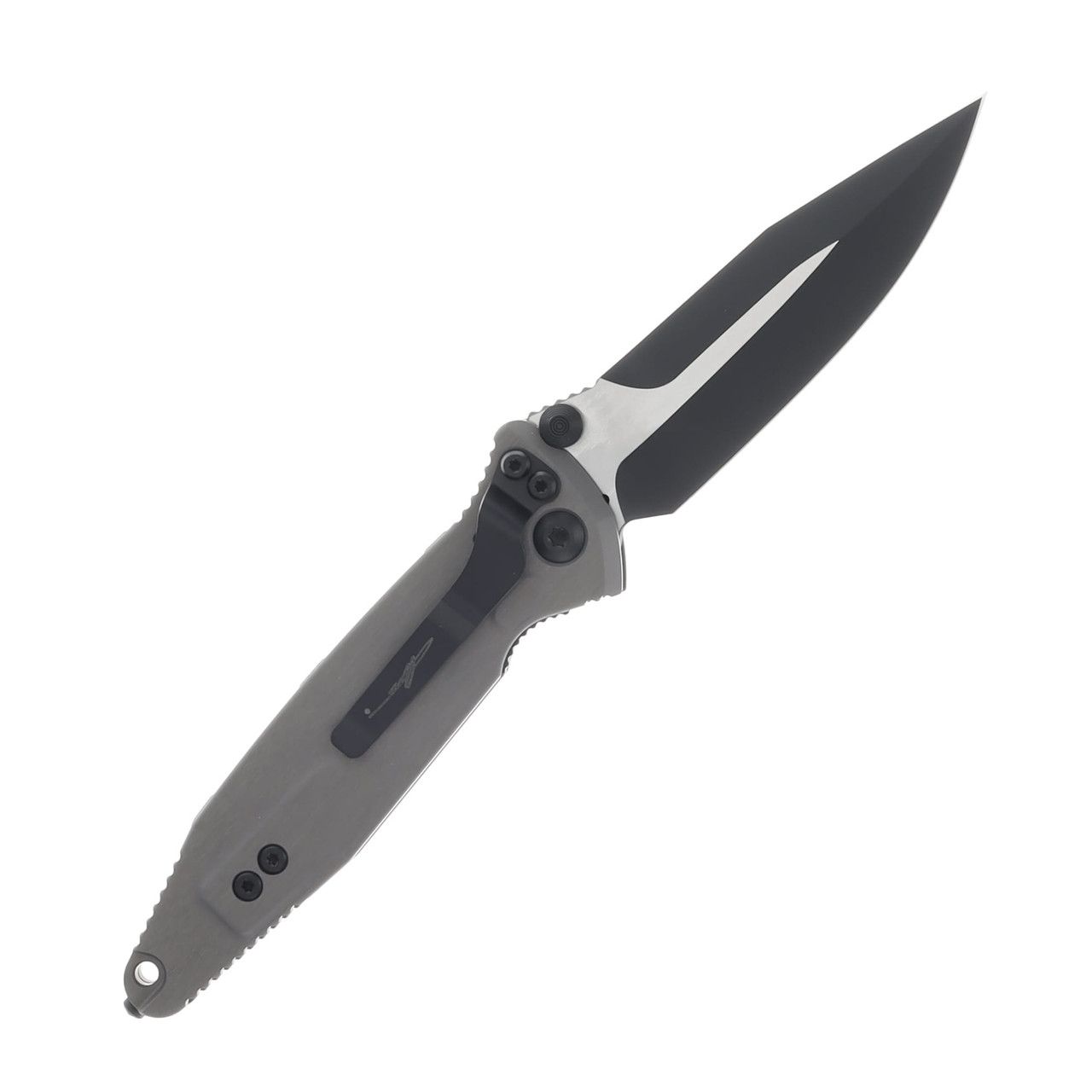 Microtech Socom Elite S-E Black Spearpoint-Spike-Grind Natural Clear ...