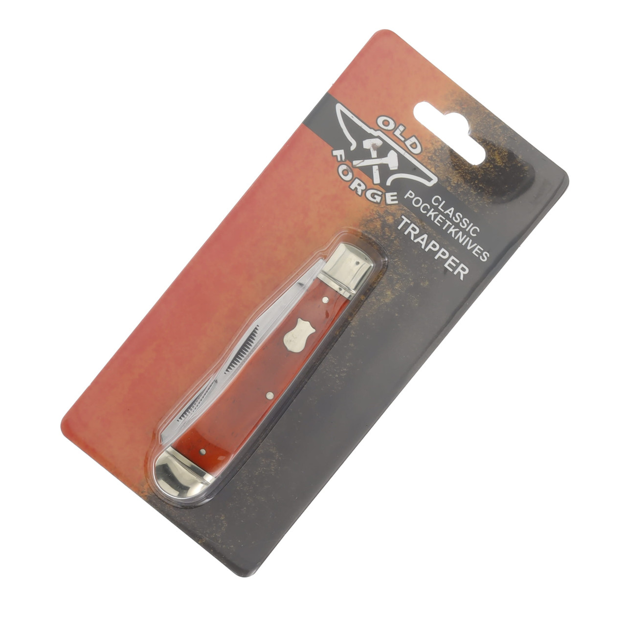 Old Forge Trapper 2 Bld. Burnt Orange Smooth Bone D2 Blade Steel ...