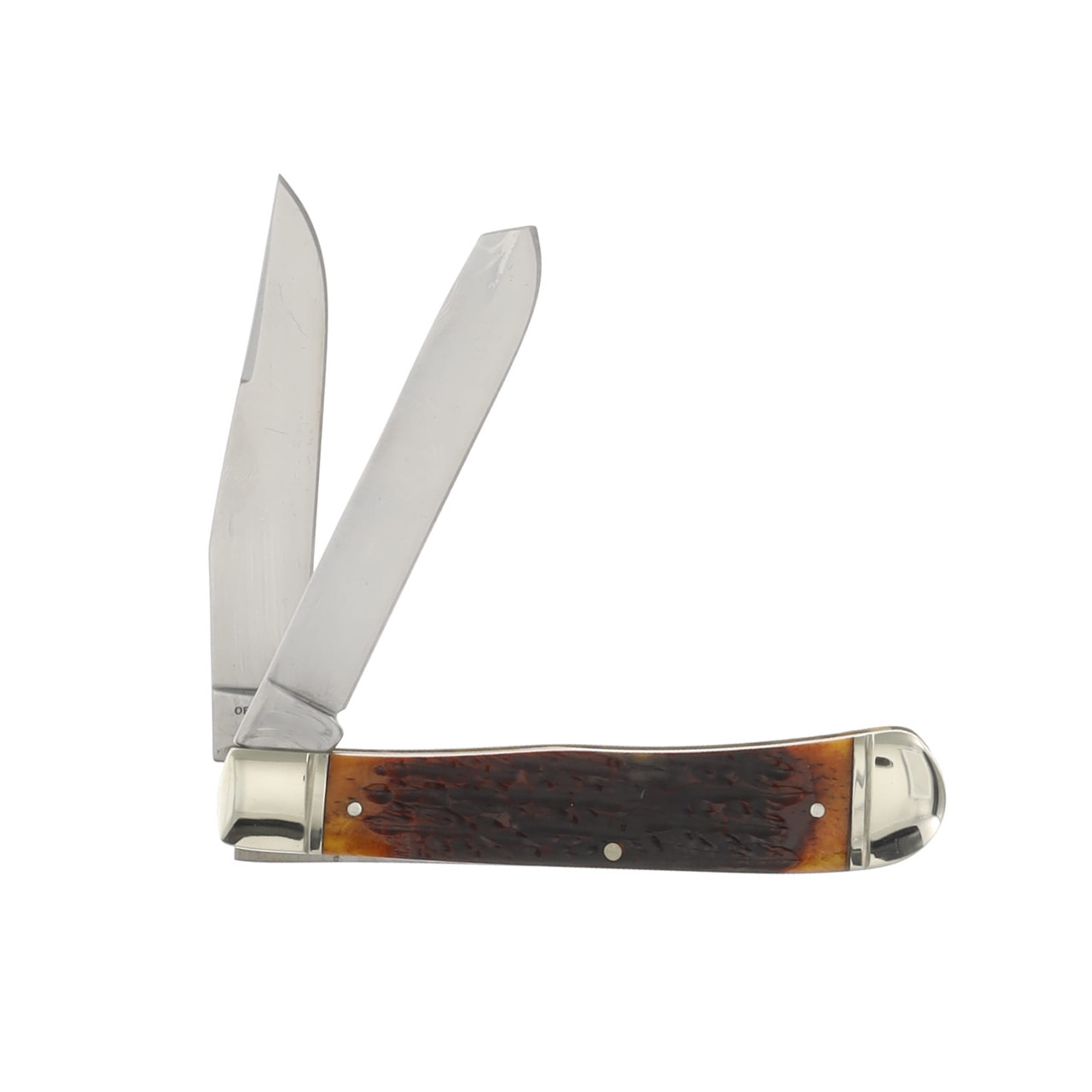 Old Forge Brown Jigged Bone 2 Bld. Trapper D2-Blade Steel OF54BJB ...