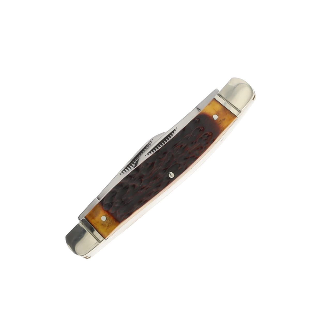 Old Forge Brown Jigged Bone Stockman 3 Bld. D2-Blade Steel OF18BJB ...