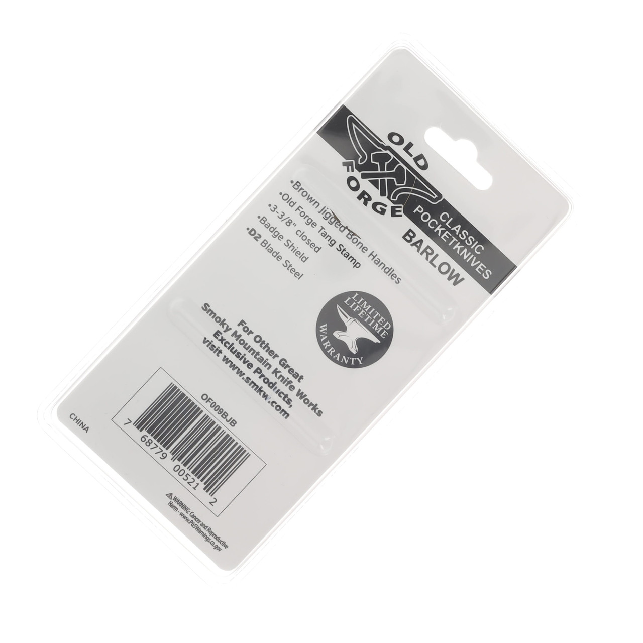 Old Forge Brown Jigged Bone 2-Bld Barlow D-2 Blade Steel OF009BJB ...