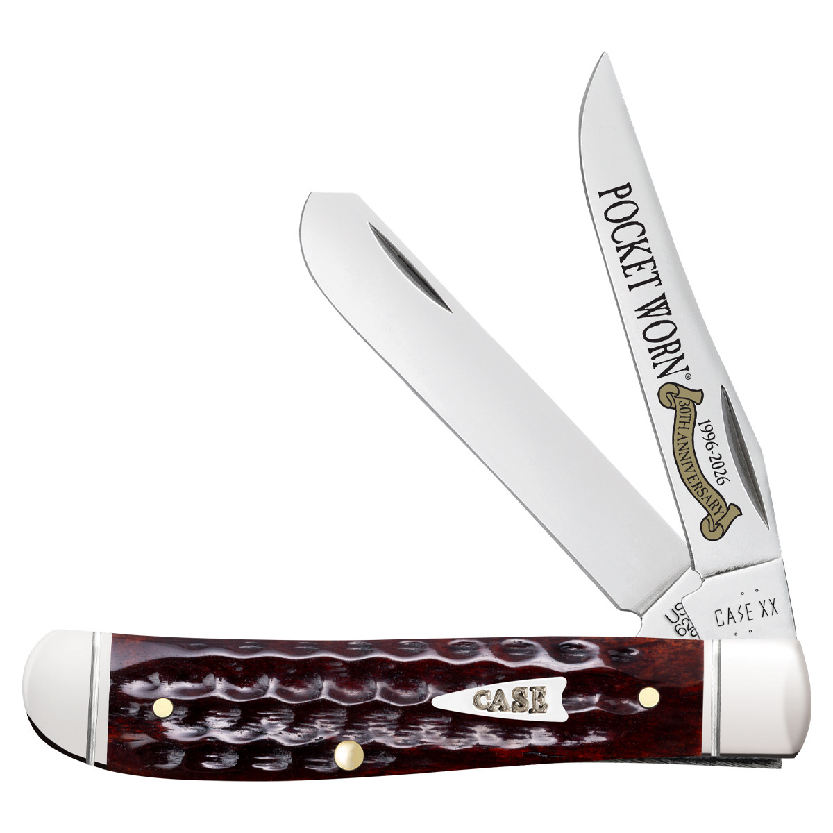 Case XX Pocket Worn 30th Anniversary Corn Cob Jigged Mahogany Bone Mini ...