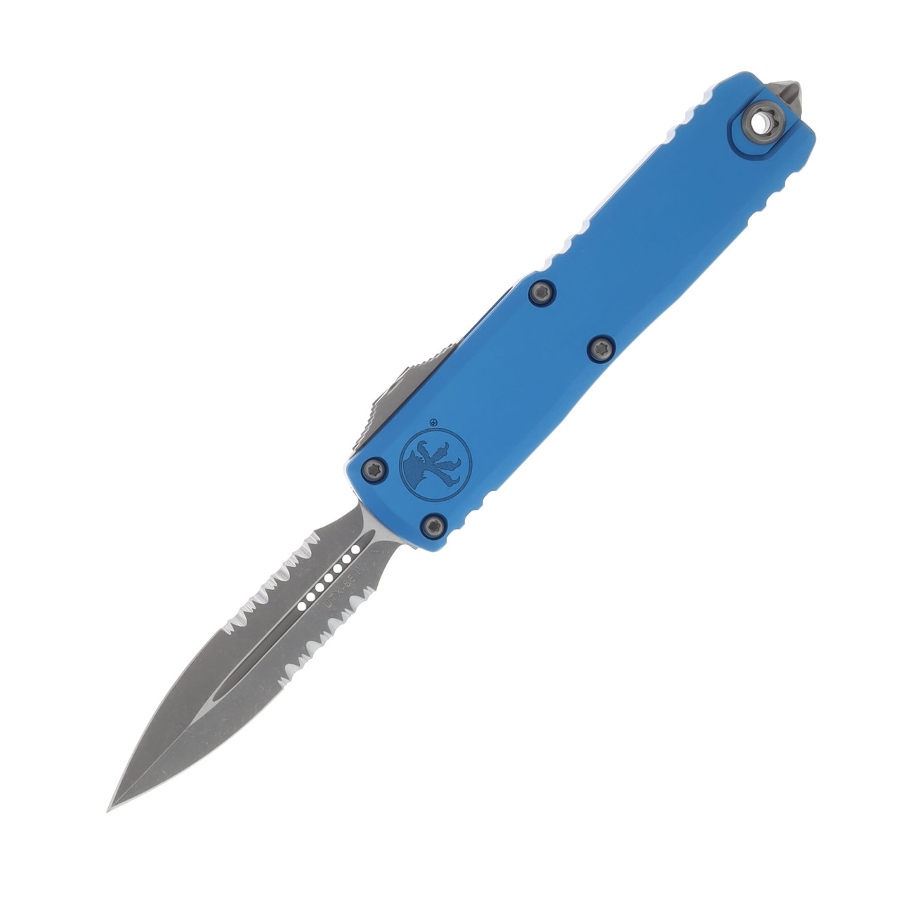 Microtech UTX-85 Gen IV D/E Apocalyptic Part Serrated Blue ...