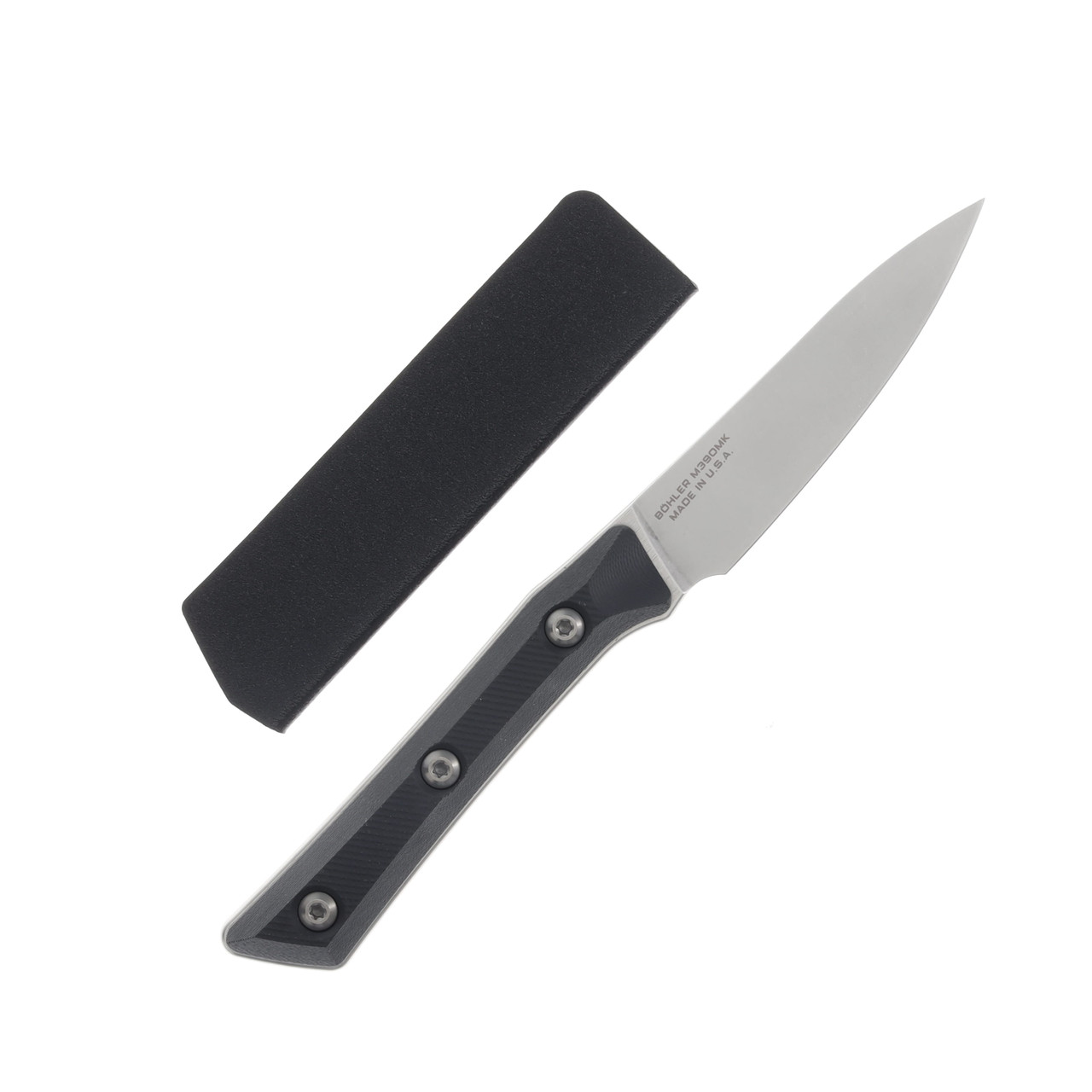 Microtech 3.5Inch Paring Knife Stonewash Standard G-10 Black MT350010BK ...