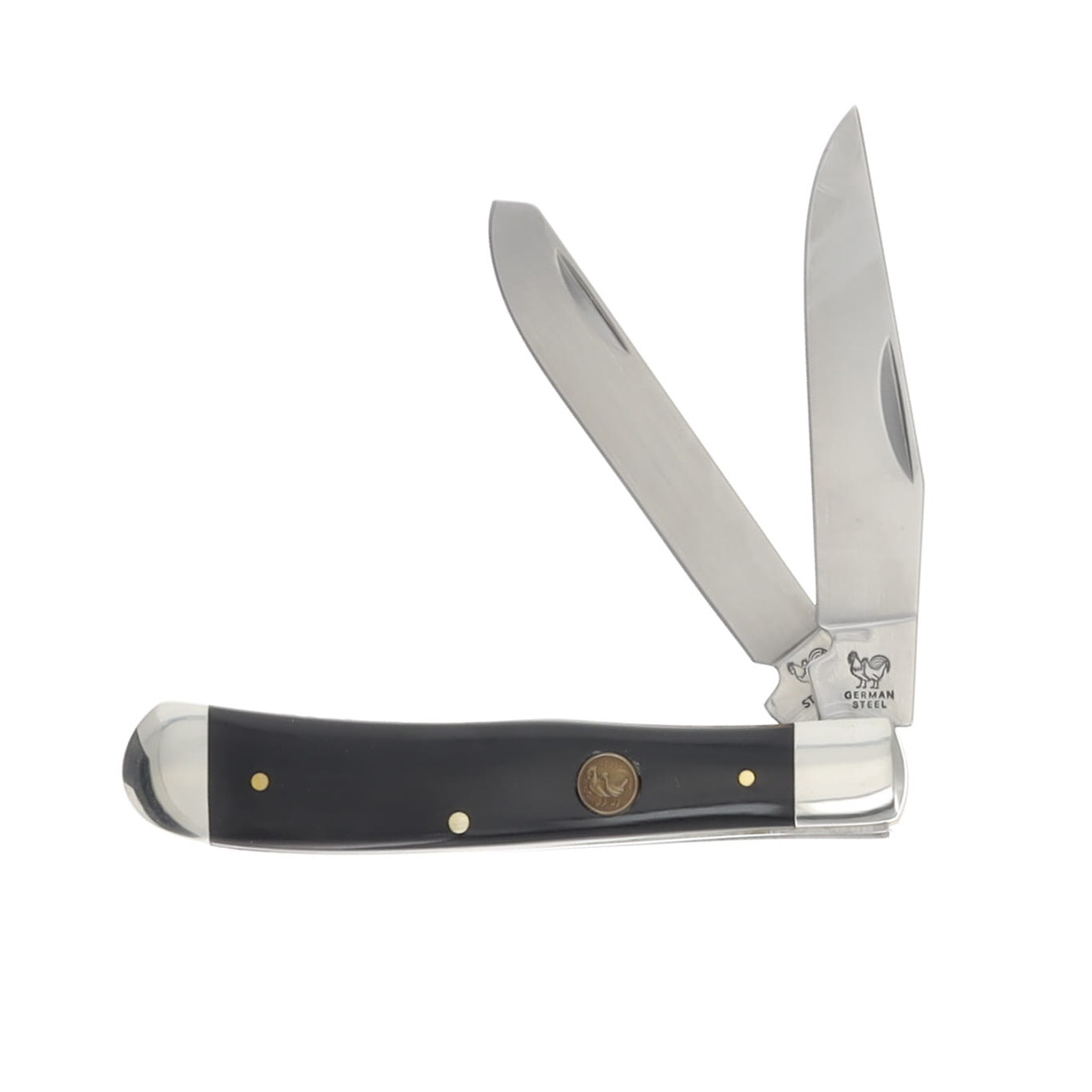 Frost/Hen & Rooster Black Friday Trapper Folding Knife Buffalo Horn ...