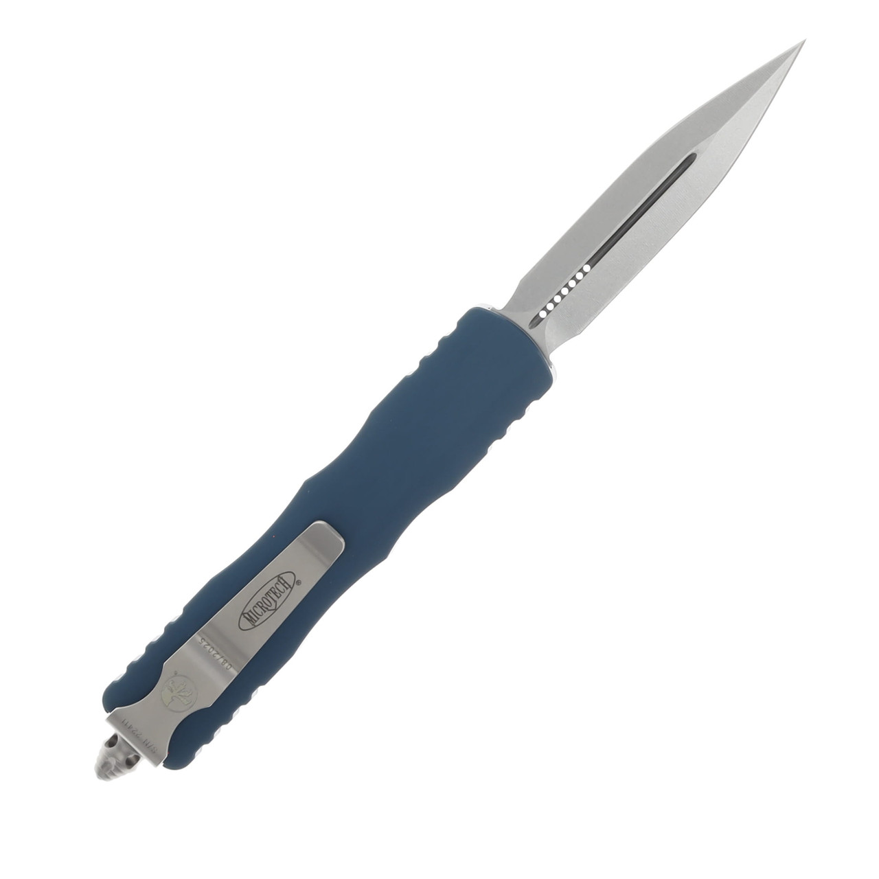 Microtech Dirac OTF Auto Deep Ocean Blue Handle D-E Stonewash Standard ...