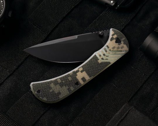 Half Face Blades Cav Folder - Universal Camouflage Pattern (UCP) G10 ...