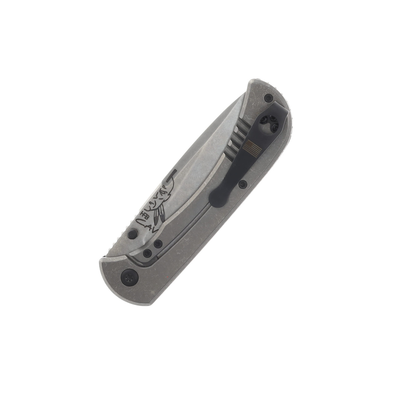 Half Face Blades Cav Folder - Black G10, Textured Grip, TI Frame ...
