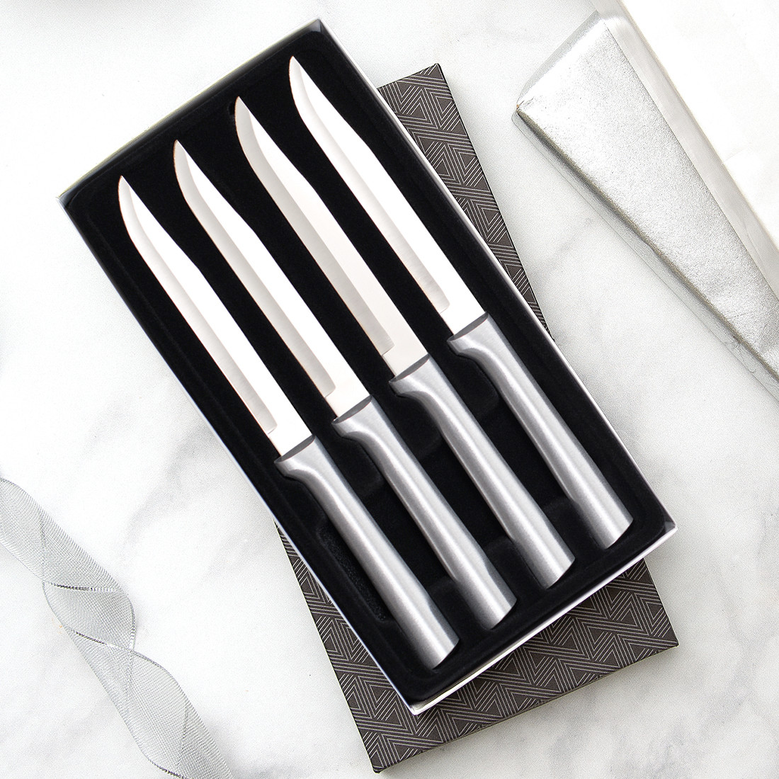Rada Utility-Steak Knives 4Pc Set-Silver Handle S55 - Smoky Mountain ...